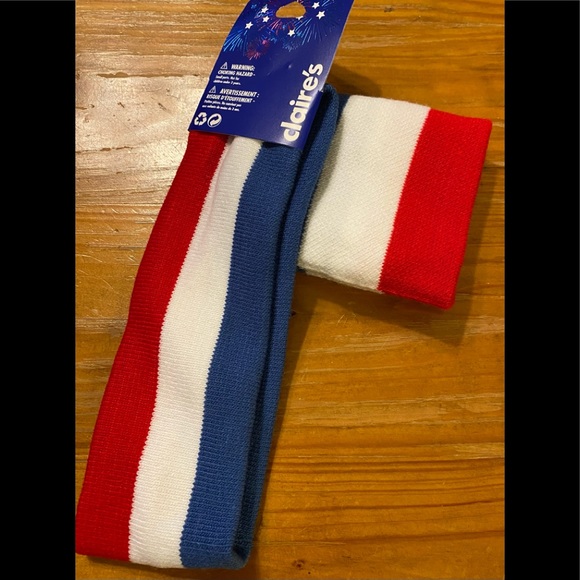 Claire's | Other | Nwt American Usa Patriotic Red White Blue Head ...